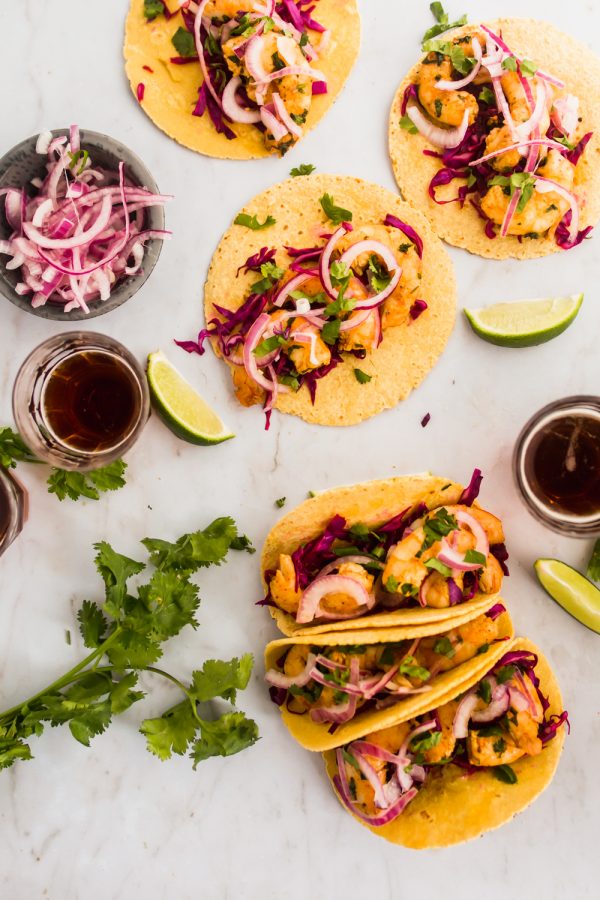 Chili Lime Shrimp Tacos With Cabbage Slaw - Lena's Kitchen