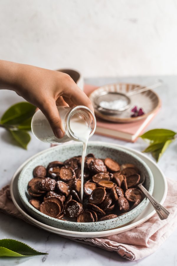 Mini Chocolate Pancake Cereal - Lena's Kitchen