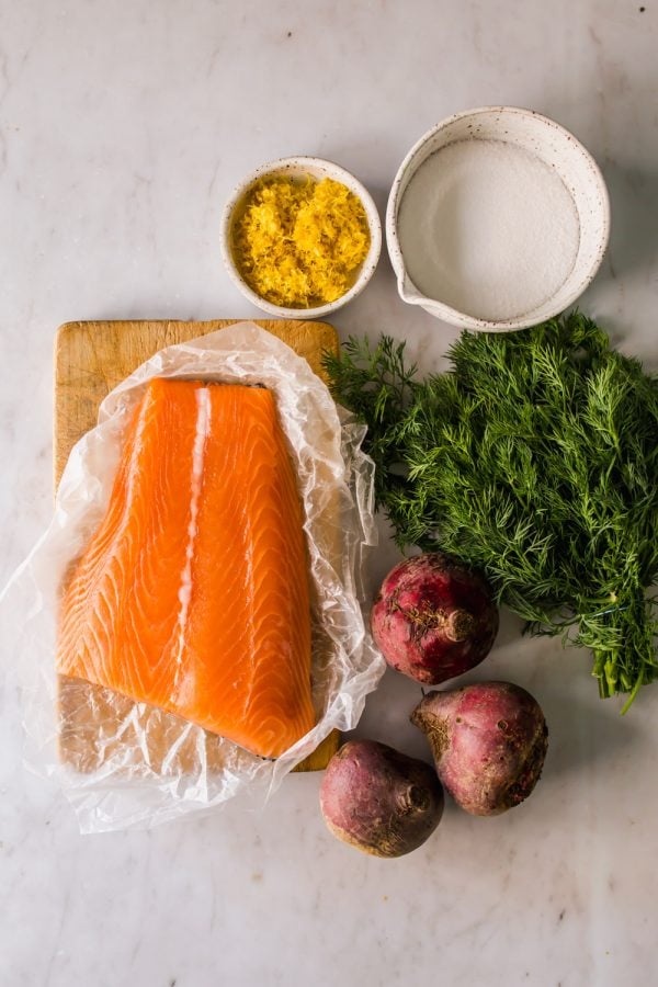 Low Carb Beet and Dill Cured Salmon - Lena's Kitchen