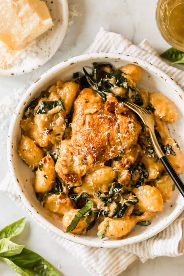 One Pan Creamy Chicken and Gnocchi - Lena's Kitchen