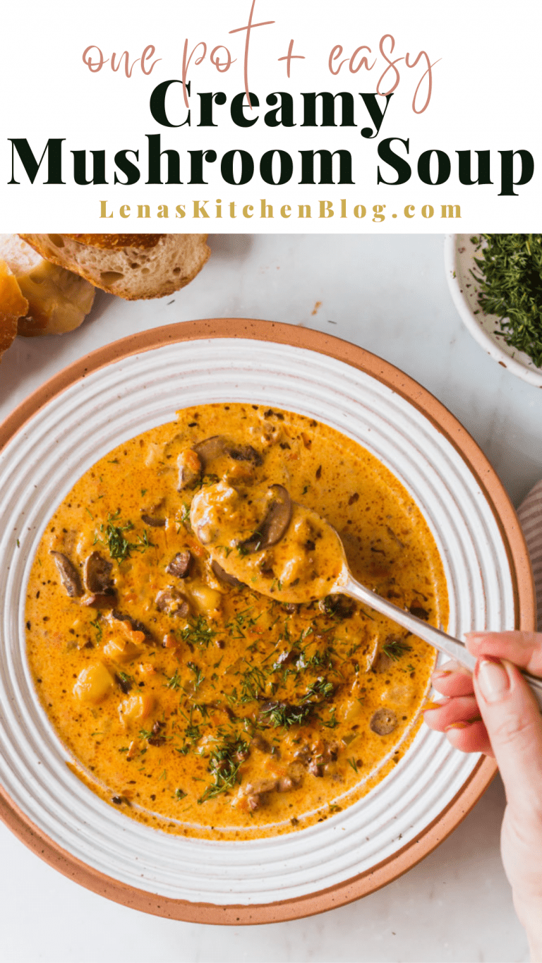 Creamy Mushroom Soup - Lena's Kitchen