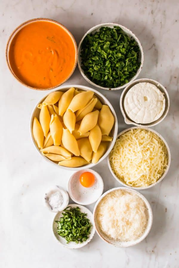 Spinach and Ricotta Stuffed Shells in Vodka Sauce - Lena's Kitchen