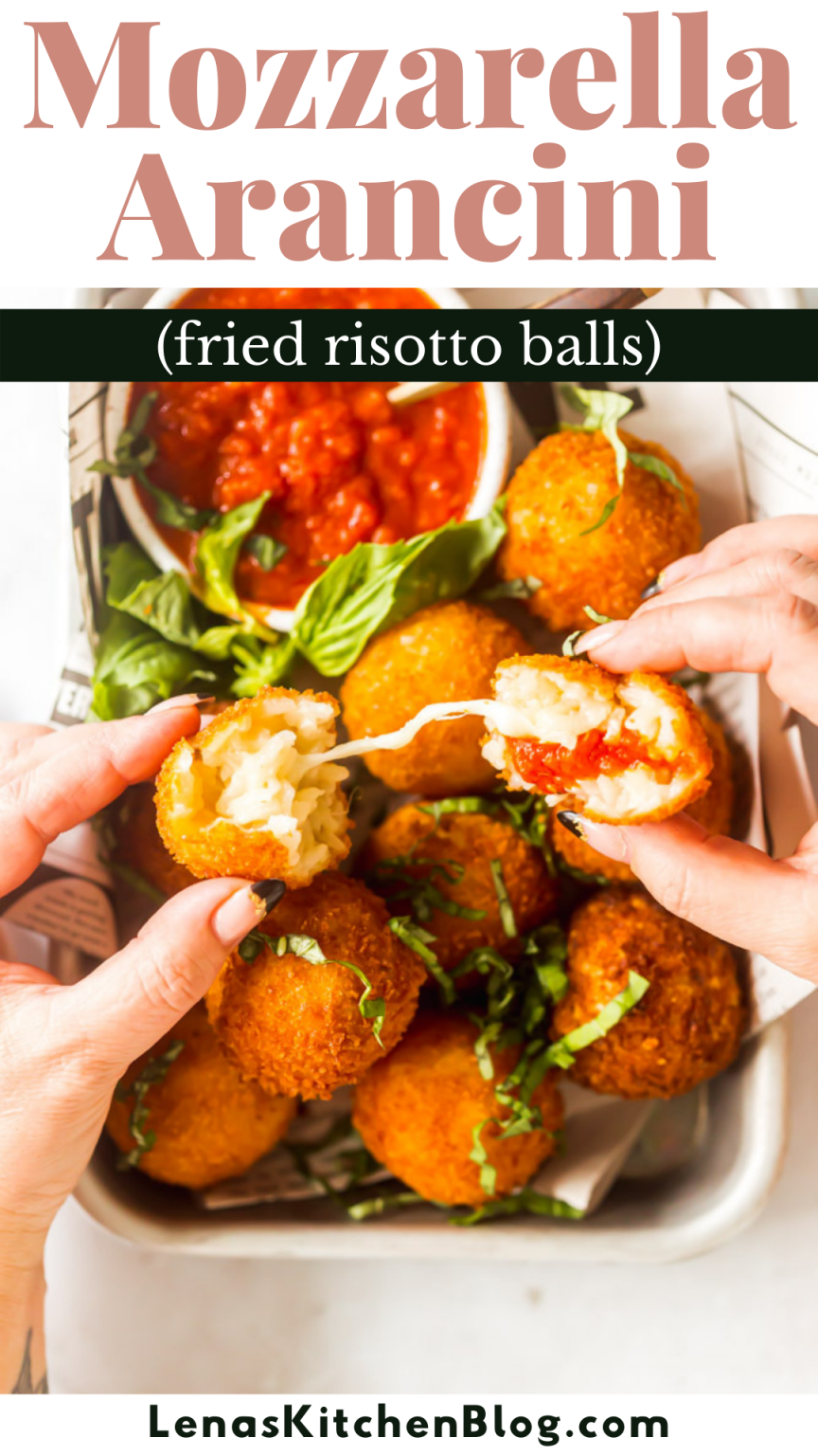Mozzarella Arancini (Fried Risotto Balls) - Lena's Kitchen