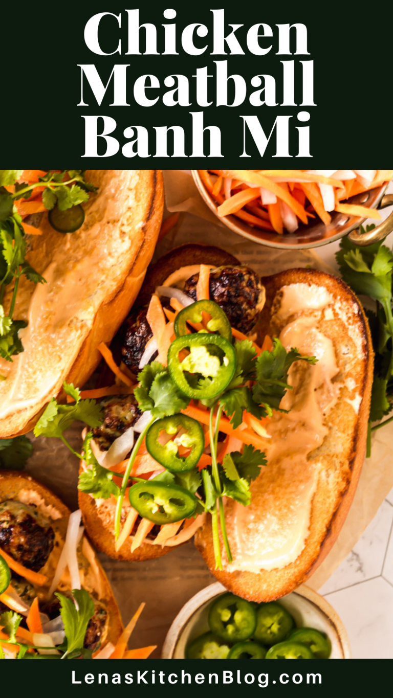 Chicken Meatball Banh Mi - Lena's Kitchen