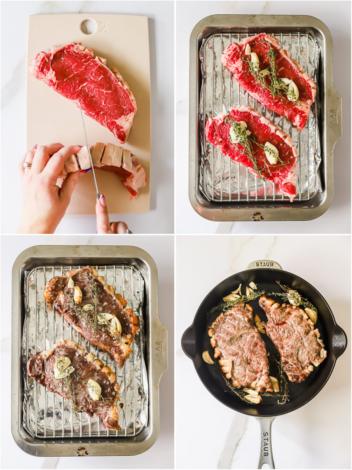 Perfect Oven Cooked New York Strip Steak - Lena's Kitchen