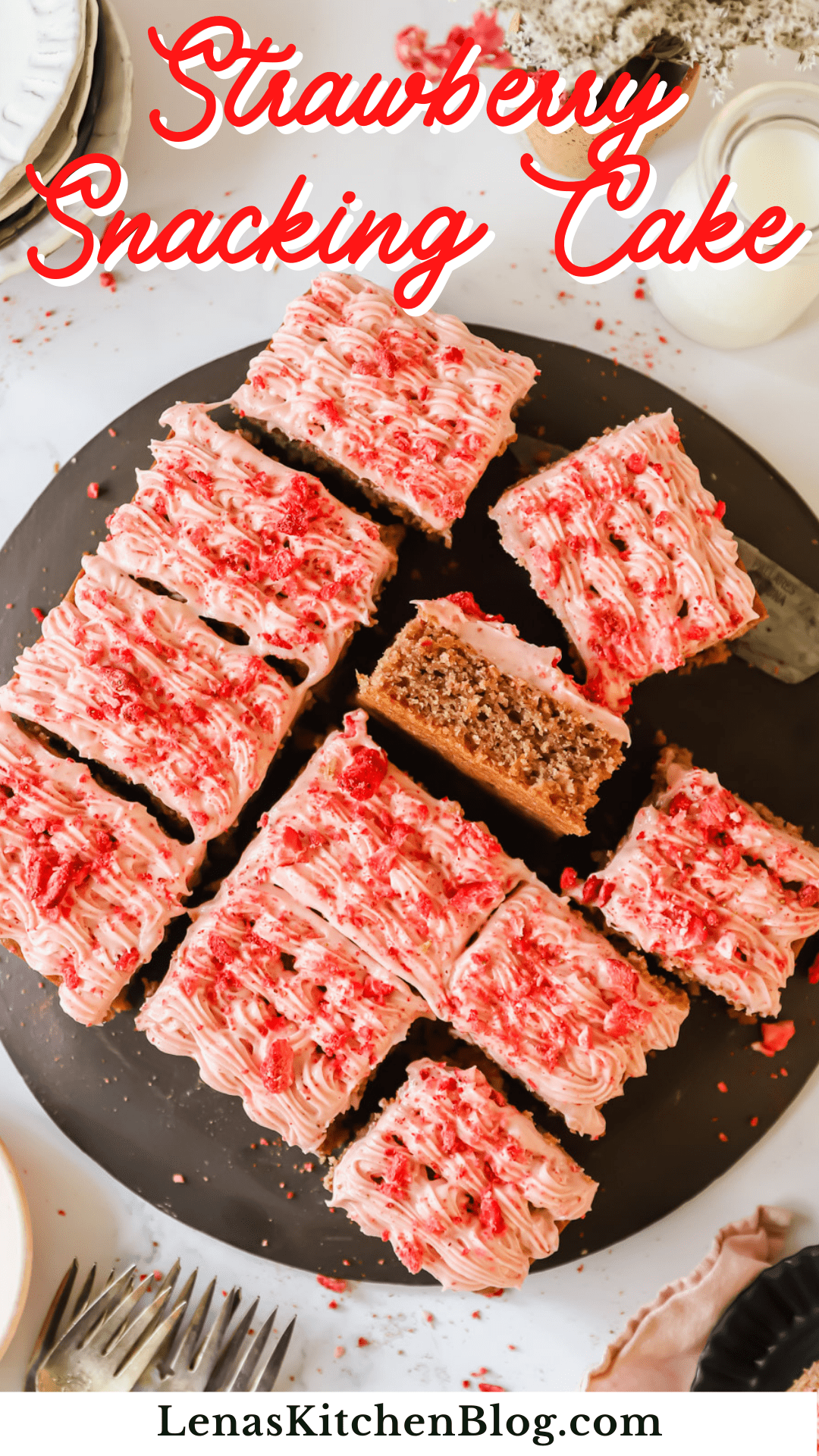 Easy Strawberry Snacking Cake - Lena's Kitchen