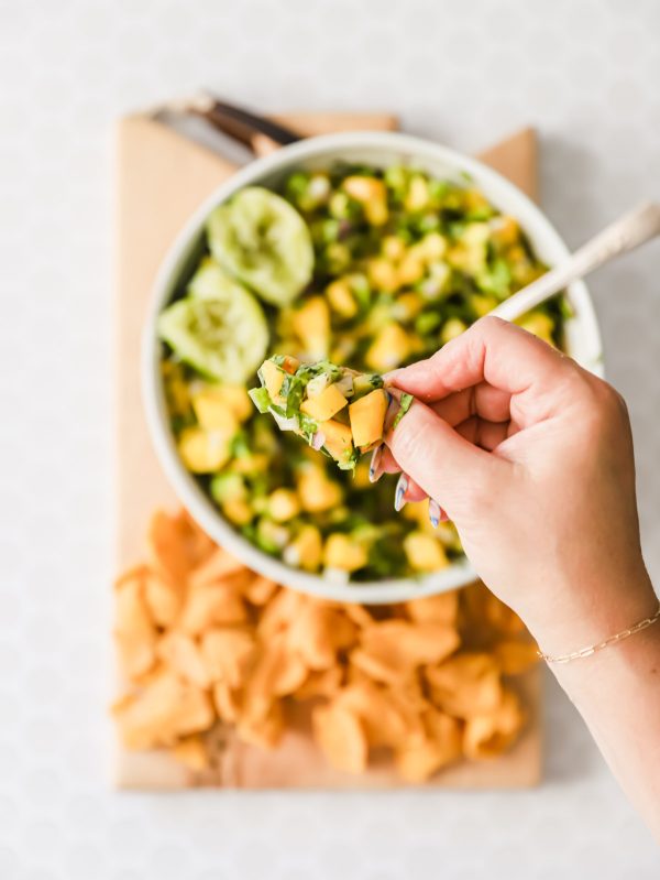 Spicy Avocado Mango Salsa - Lena's Kitchen