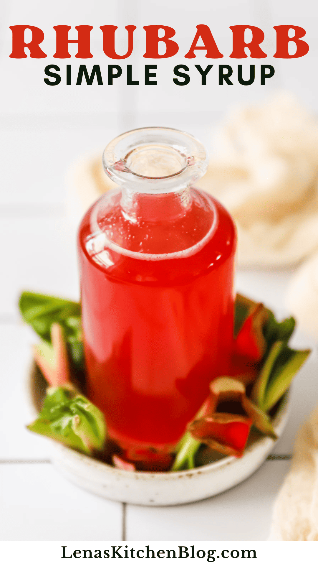Quick & Easy Rhubarb Simple Syrup - Lena's Kitchen