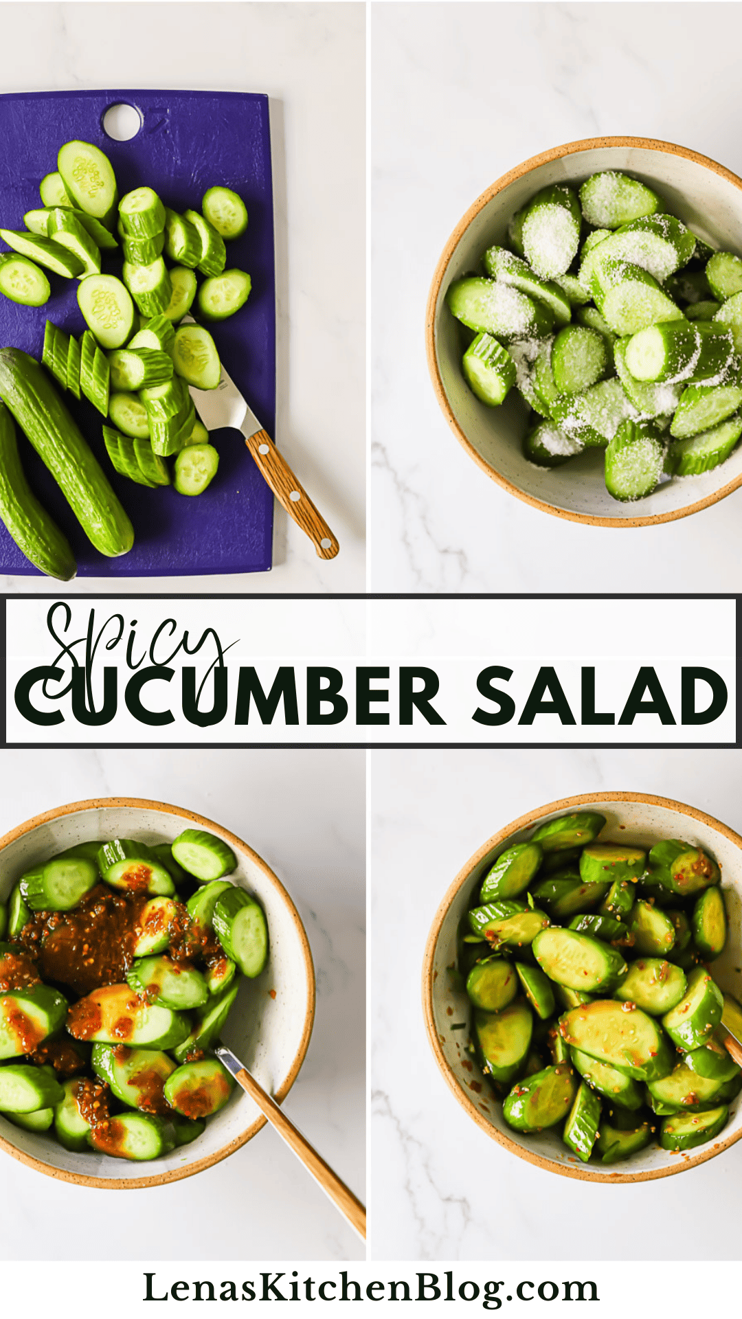 15-Minute Spicy Cucumber Salad - Lena's Kitchen