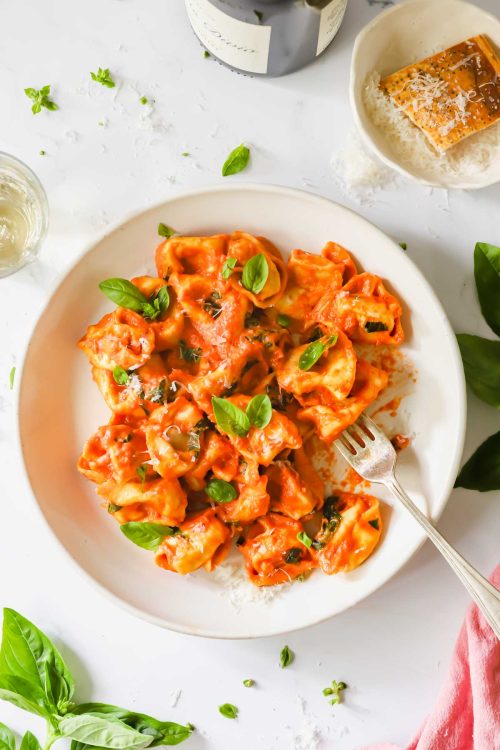 The Best Tortelloni (in Creamy Tomato Sauce)