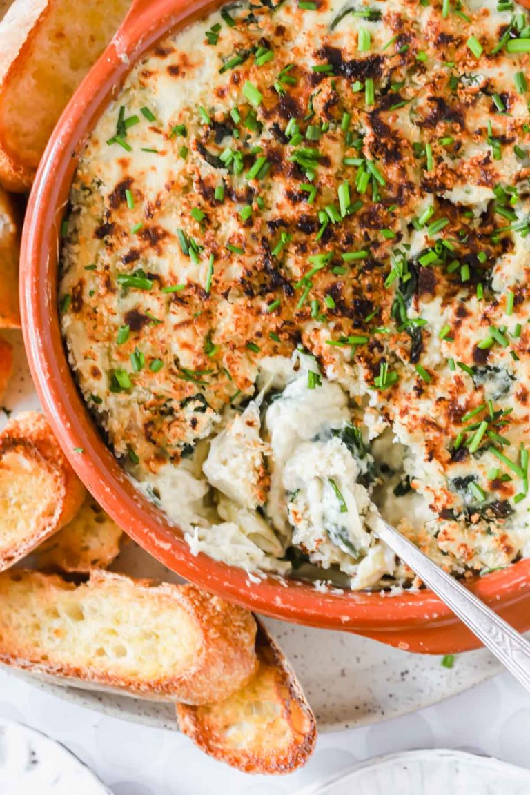 Best Ever Crab Spinach Artichoke Dip - Lena's Kitchen