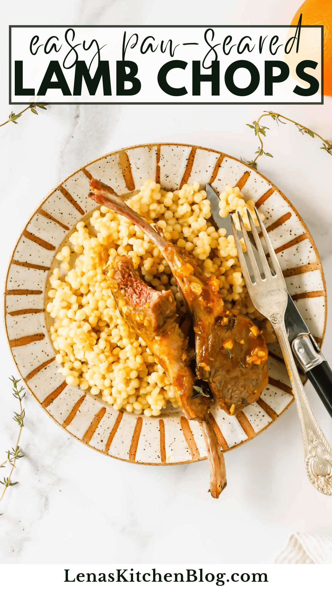 Easy Pan-Seared Lamb Chops (With Citrus-Thyme Glaze)