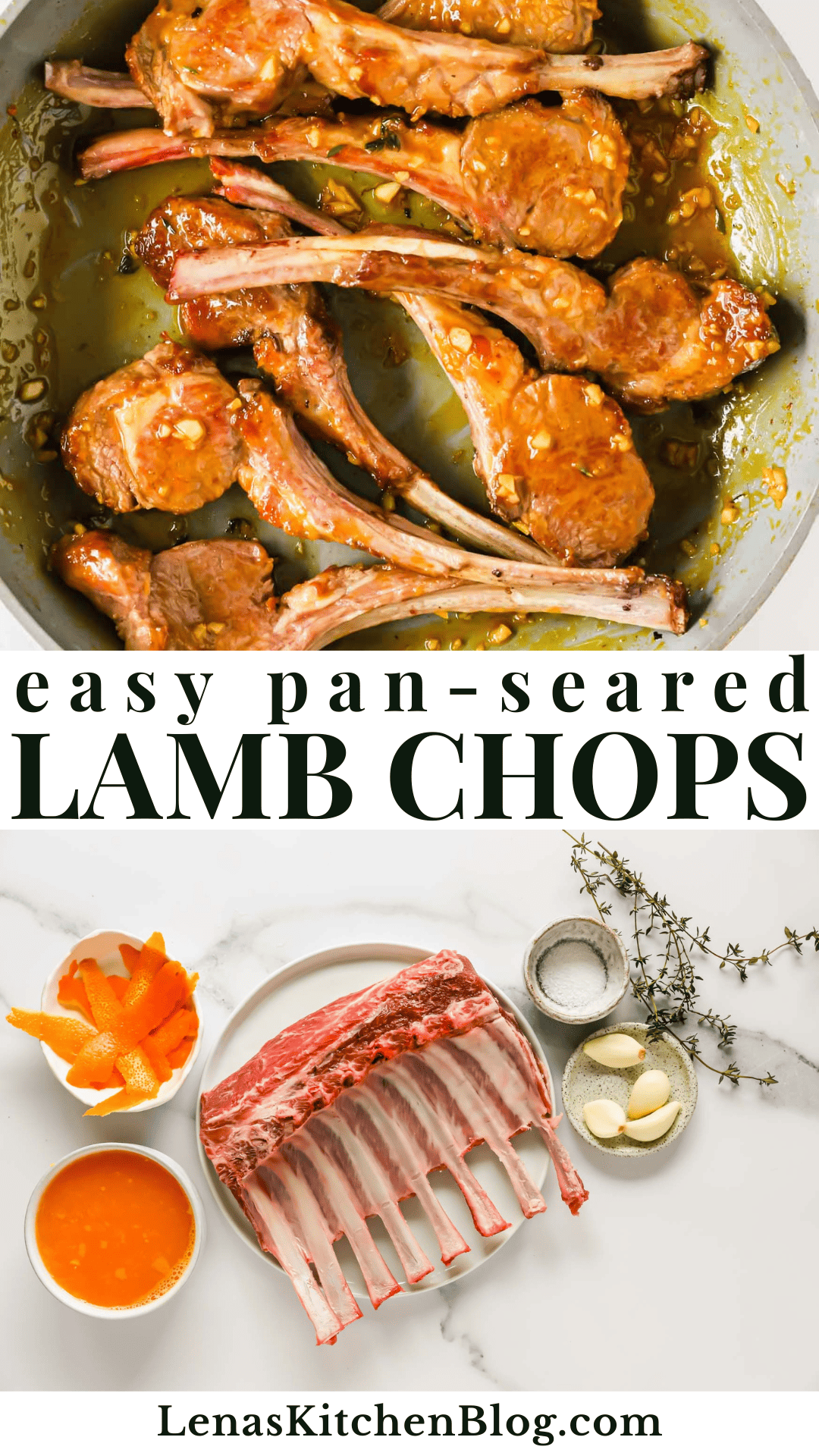 Easy Pan-Seared Lamb Chops (With Citrus-Thyme Glaze)