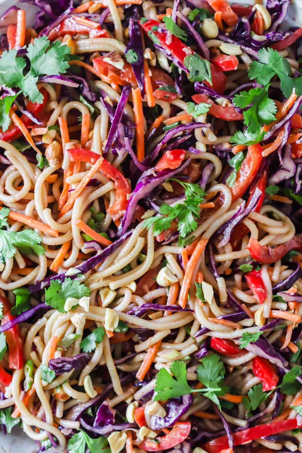 Asian Noodle Salad (with Peanut Dressing)