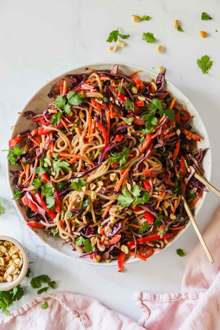 Asian Noodle Salad (with Peanut Dressing)