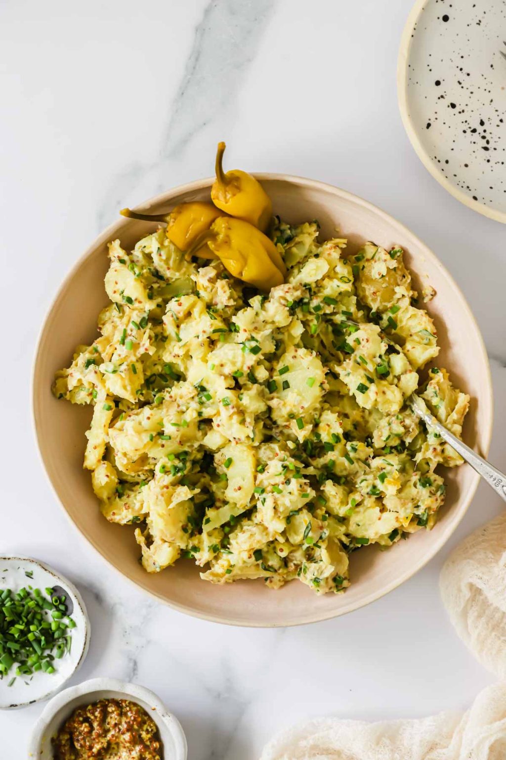 Tangy Mustard Potato Salad - Lena's Kitchen