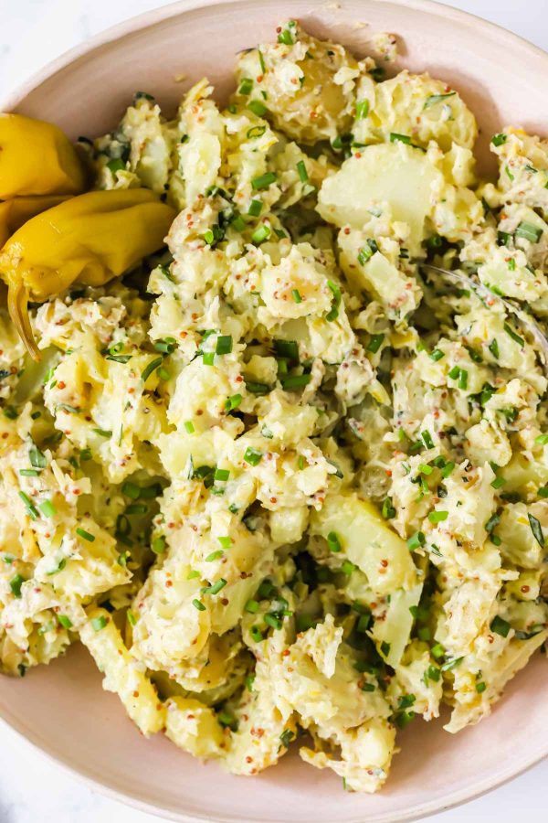 Tangy Mustard Potato Salad - Lena's Kitchen