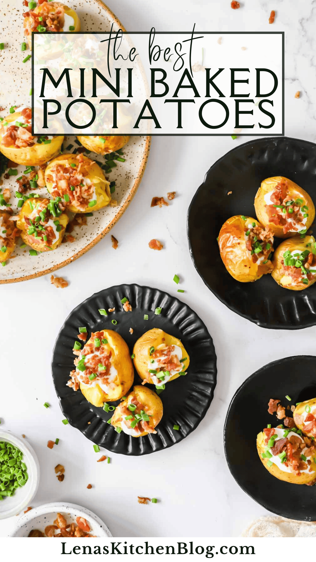 Loaded Mini Baked Potatoes - Lena's Kitchen