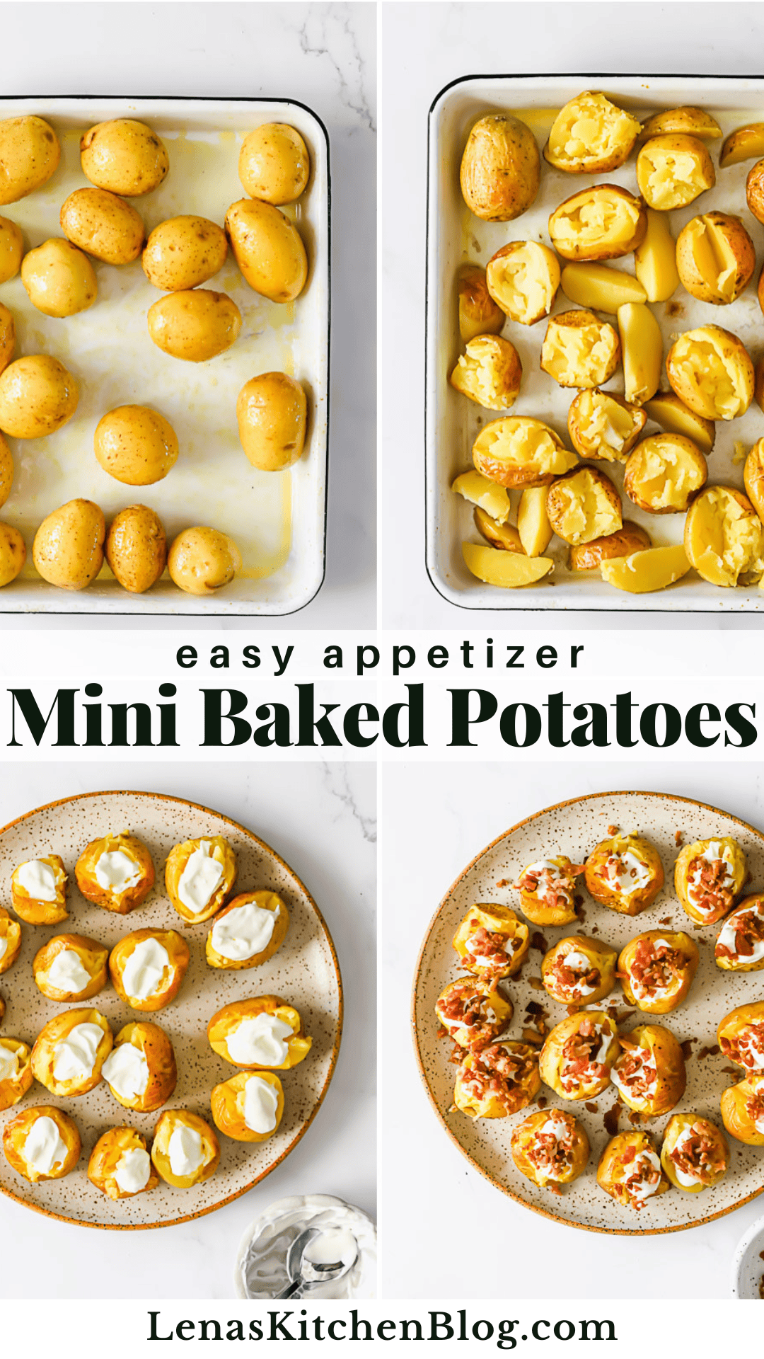 Loaded Mini Baked Potatoes - Lena's Kitchen