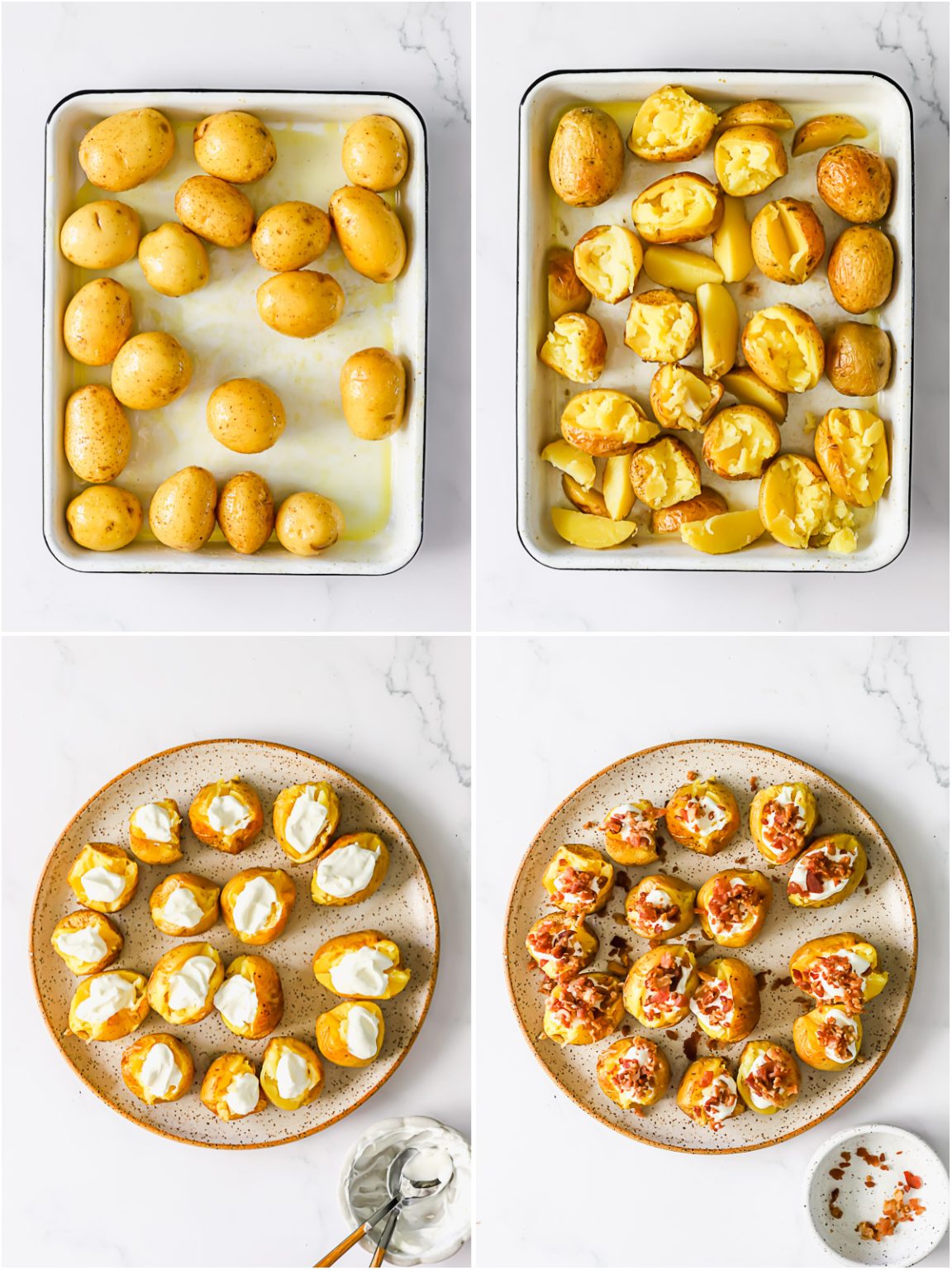 Loaded Mini Baked Potatoes - Lena's Kitchen