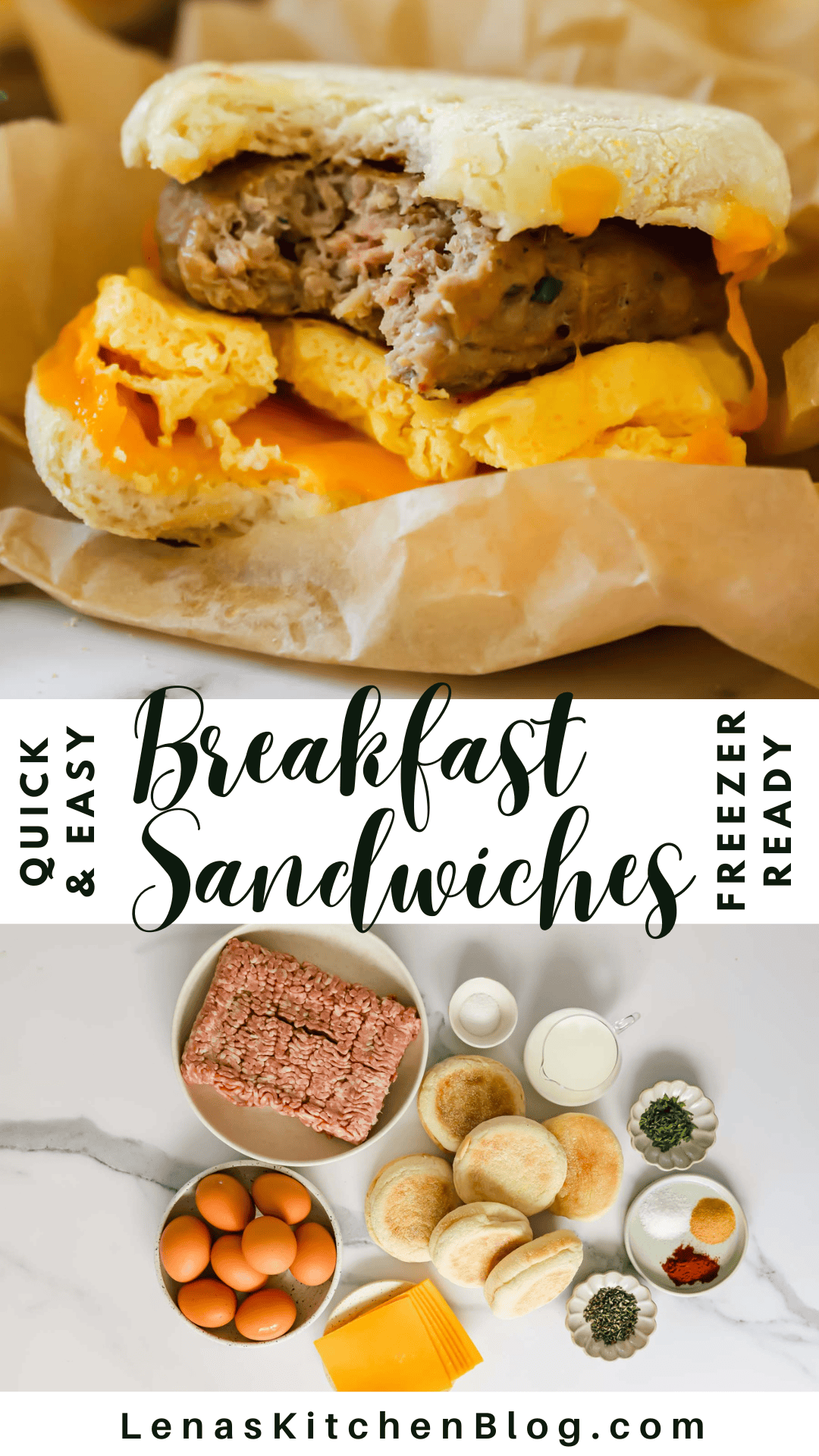 Quick & Easy Freezer Breakfast Sandwiches - Lena's Kitchen