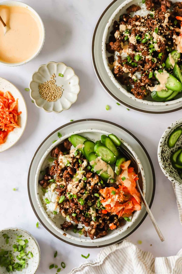 Korean Ground Beef Bowls (Ready in 15 Minutes) - Lena's Kitchen