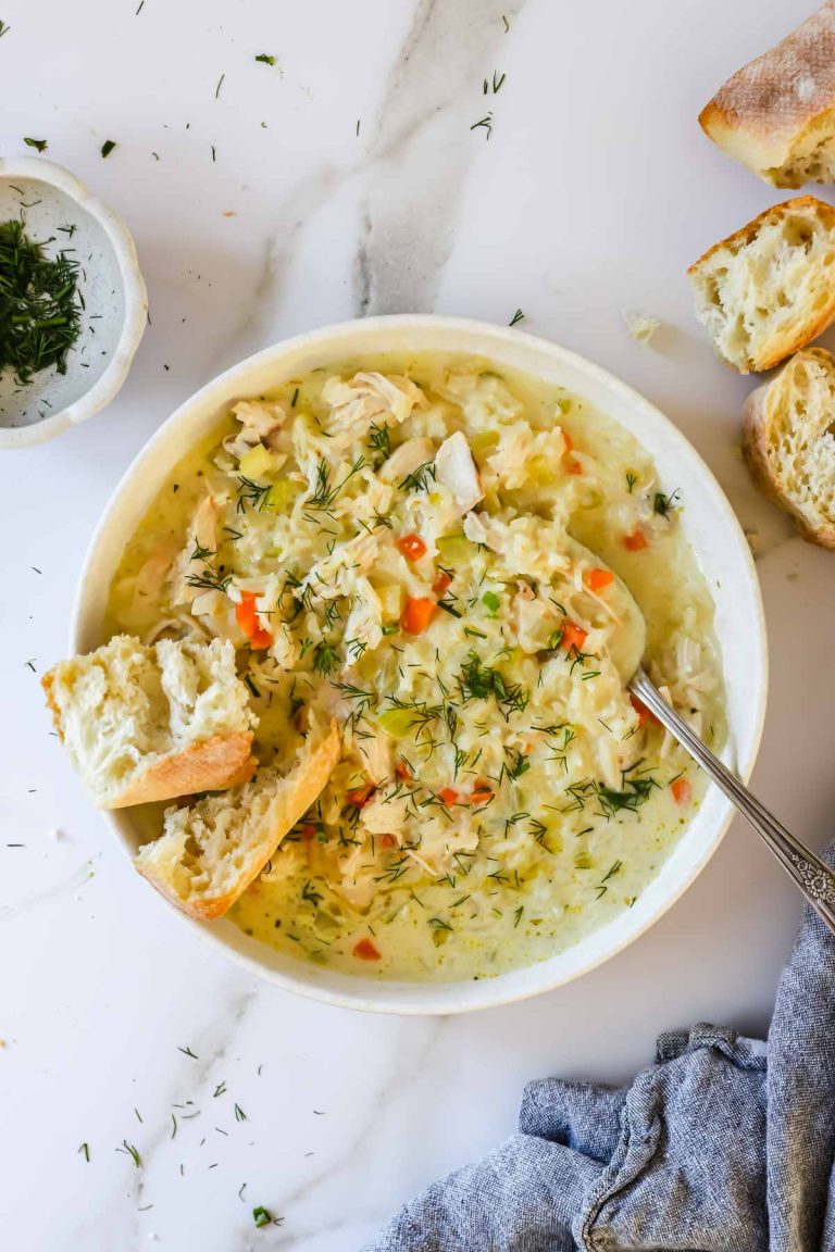 Creamy Chicken and Rice Soup (Ready in 30) - Lena's Kitchen