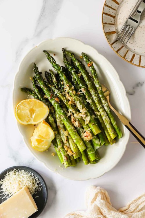 Garlic Parmesan Asparagus - Lena's Kitchen