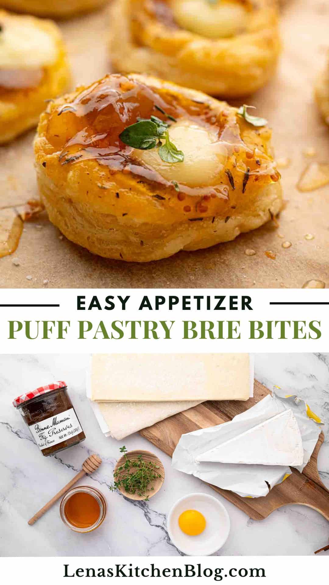 Easy Puff Pastry Brie Bites - Lena's Kitchen