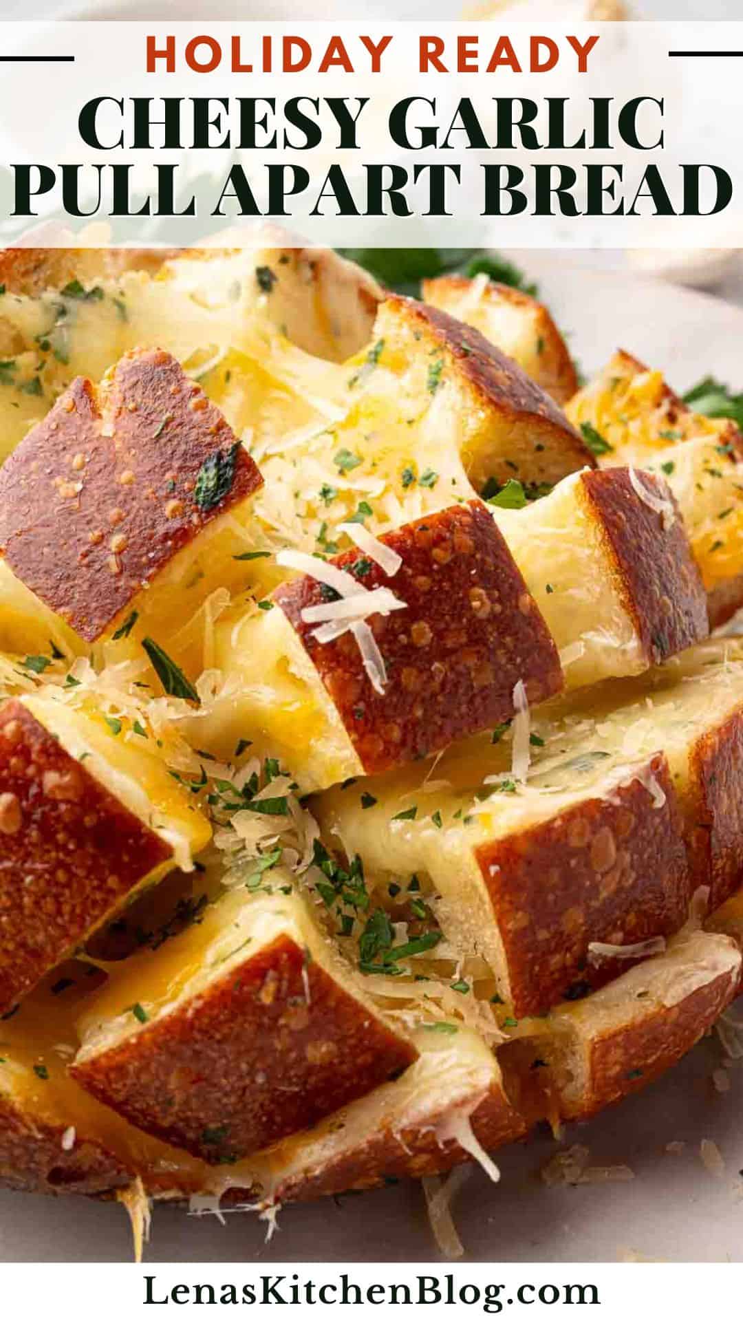 Cheesy Garlic Pull Apart Bread - Lena's Kitchen