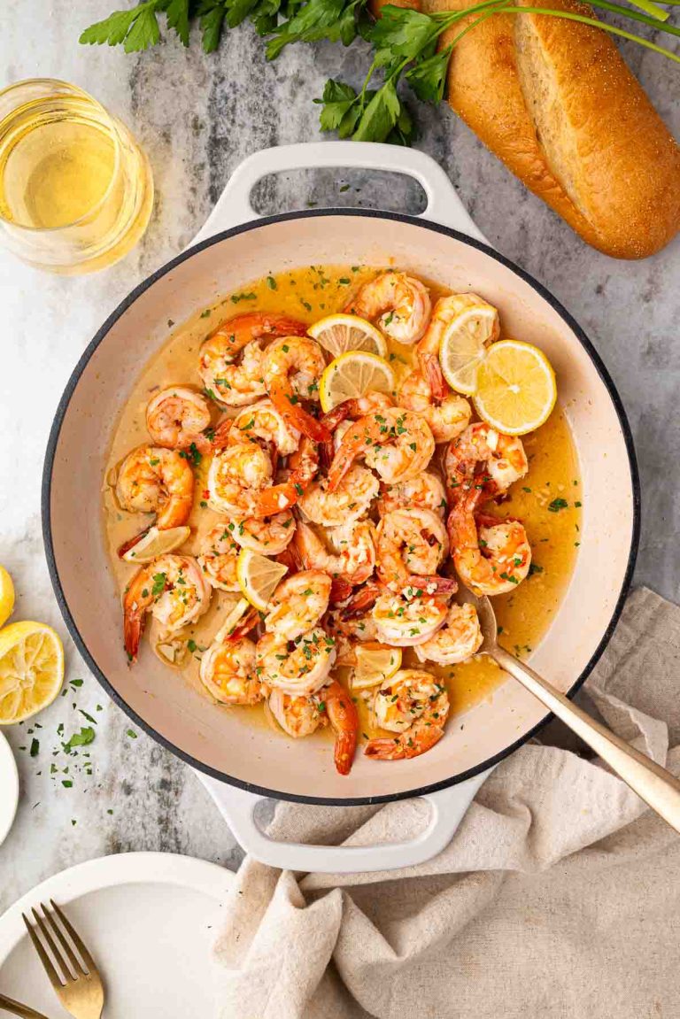 Garlic Butter Shrimp Scampi - Lena's Kitchen