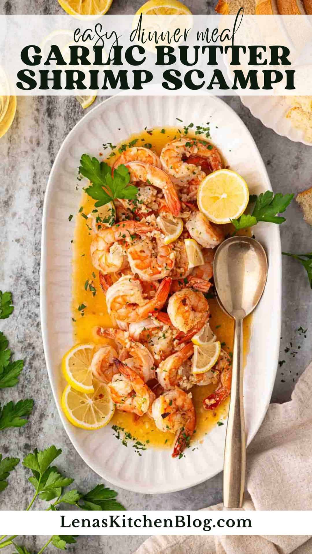 Garlic Butter Shrimp Scampi - Lena's Kitchen