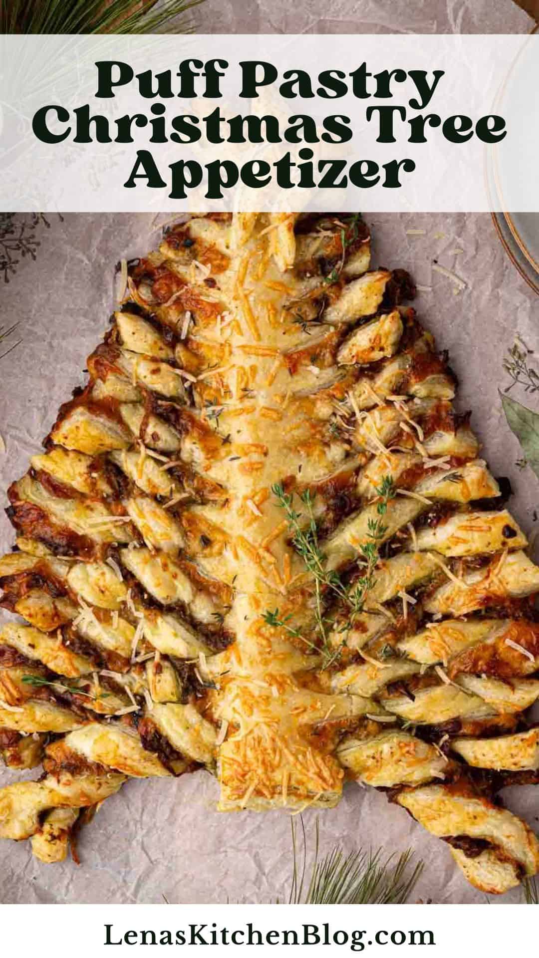Puff Pastry Christmas Tree Appetizer - Lena's Kitchen