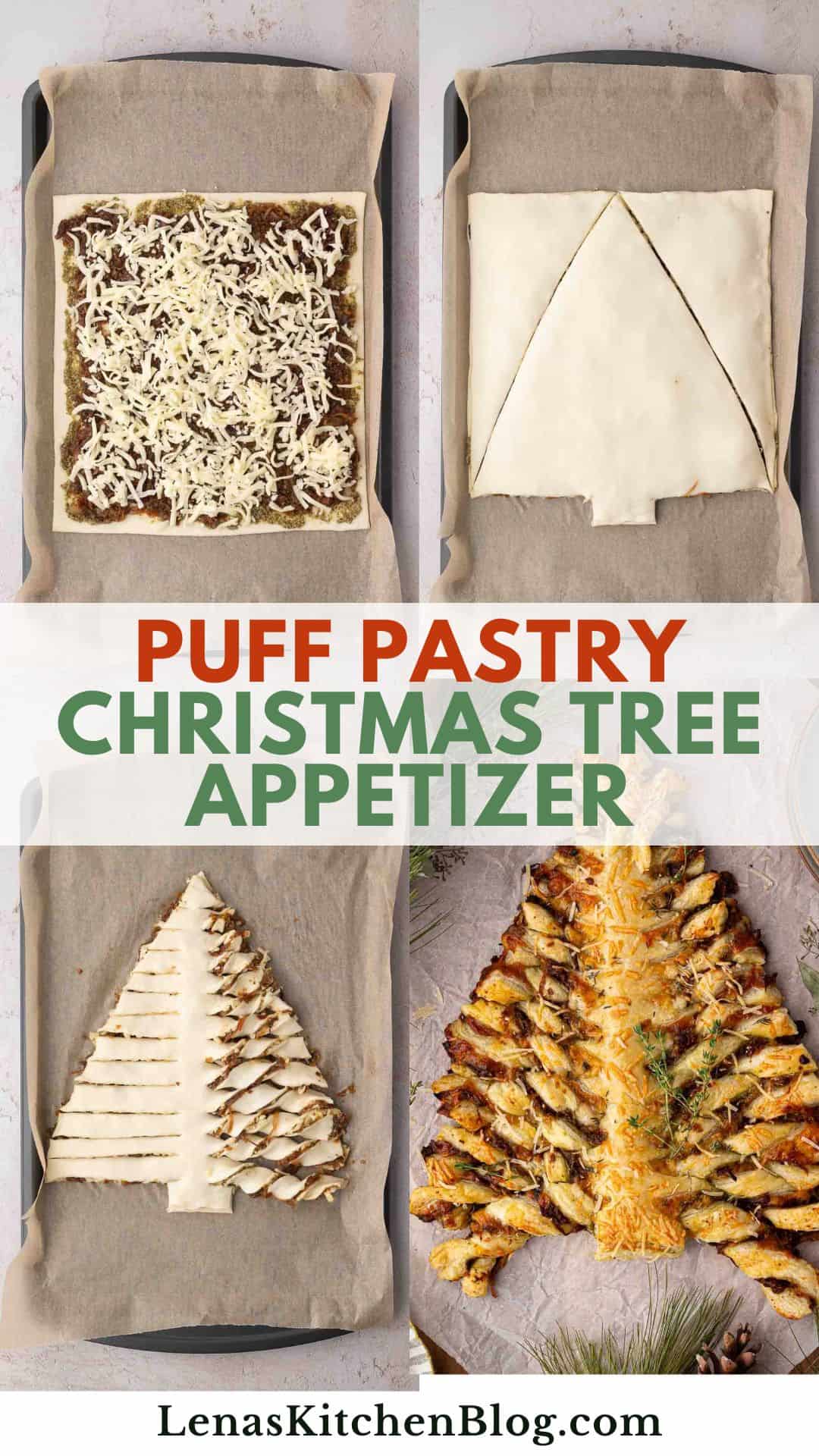Puff Pastry Christmas Tree Appetizer - Lena's Kitchen