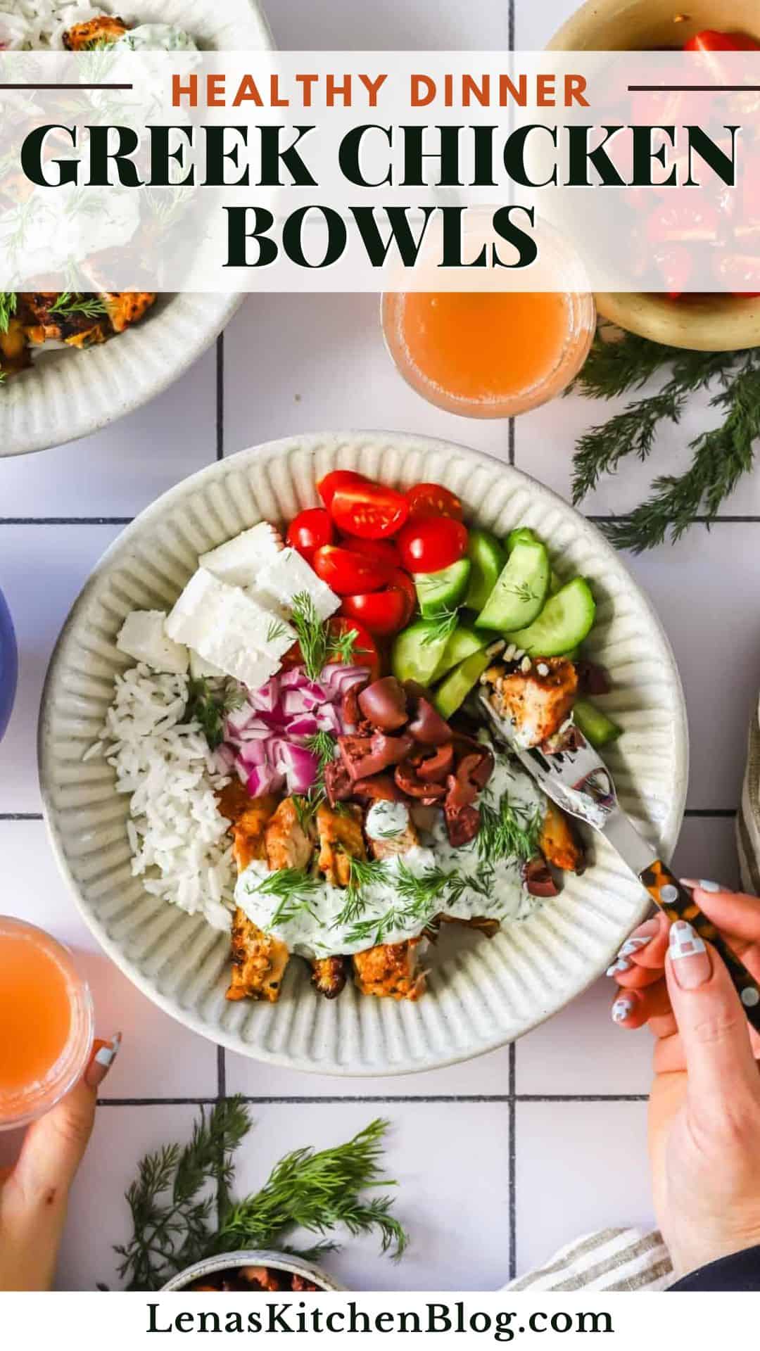 Greek Chicken Bowls - Lena's Kitchen